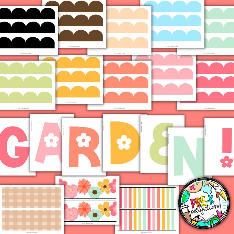 Spring Garden Bulletin Board Decor: Classroom Flower Garden (digital ...