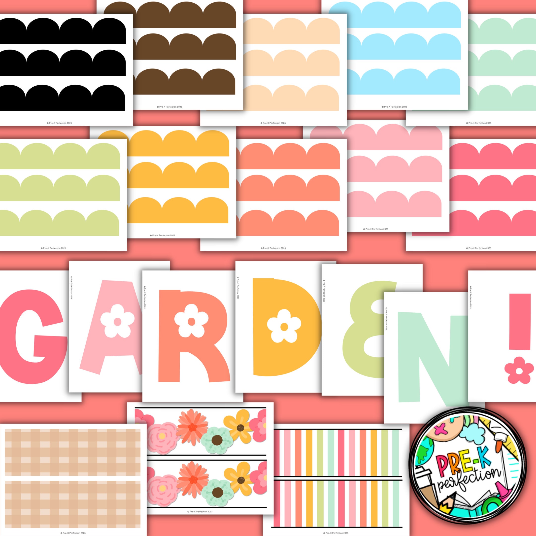 Spring Garden Bulletin Board Decor: Classroom Flower Garden (digital ...