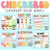 Checkered Chick Classroom Decor Retro Check Calendar Set 90s Y2k ...