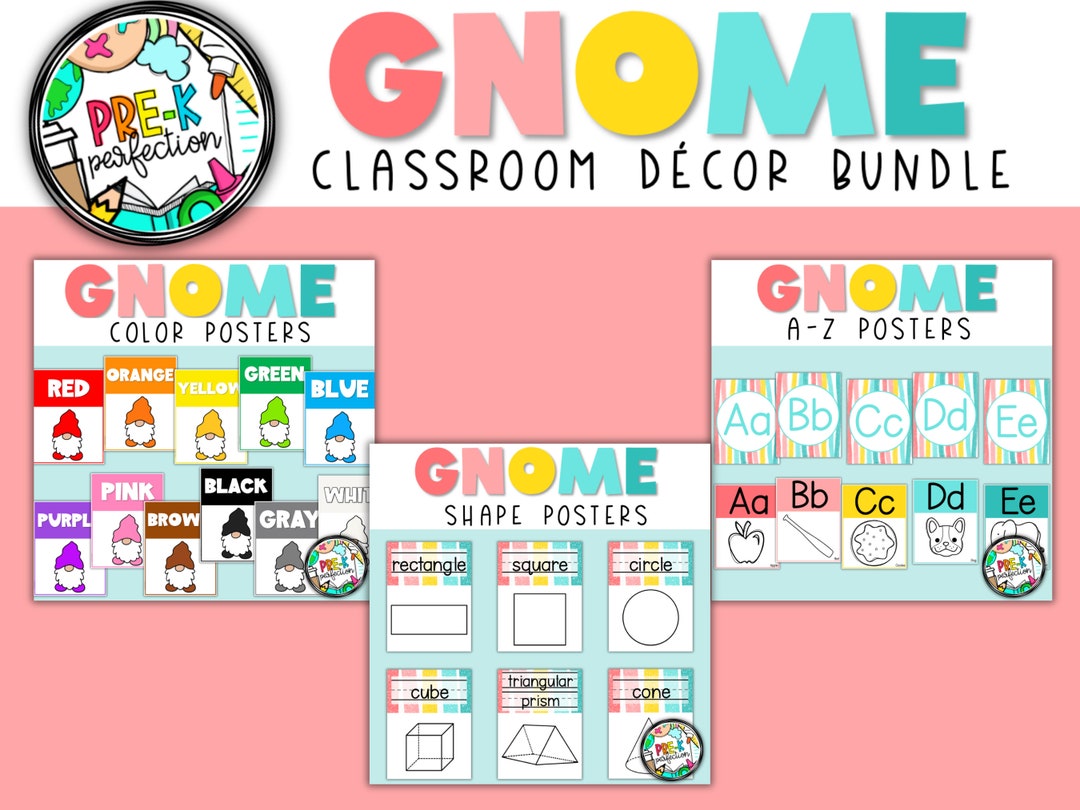 GNOME Classroom Decor Bundle | Colorful Gnome Decor | Fun, Fresh, and ...
