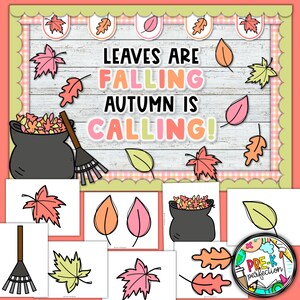BOHO Fall Leaves Bulletin Board | Pastel Fall Decor | Autumn Bulletin ...