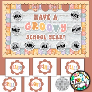 Have a Groovy School Year Bulletin Board | Retro Groovy School Year ...
