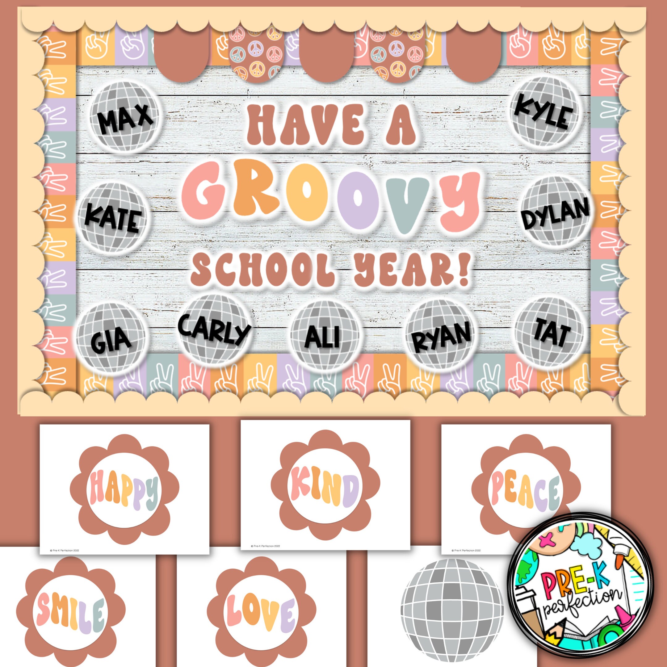 Retro Groovy School Bulletin Board Decor (digital Download) - Etsy