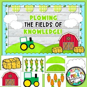 Tractor Bulletin Board With Craft Bundle | Farm Craftivity Decor ...