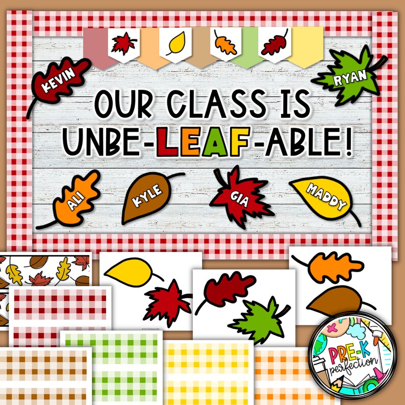 Fall Leaves Bulletin Board Colorful Leaves Bulletin Board - Etsy