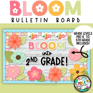 Spring Garden Bulletin Board | Bloom Decor | Grade Level Bulletin Board ...
