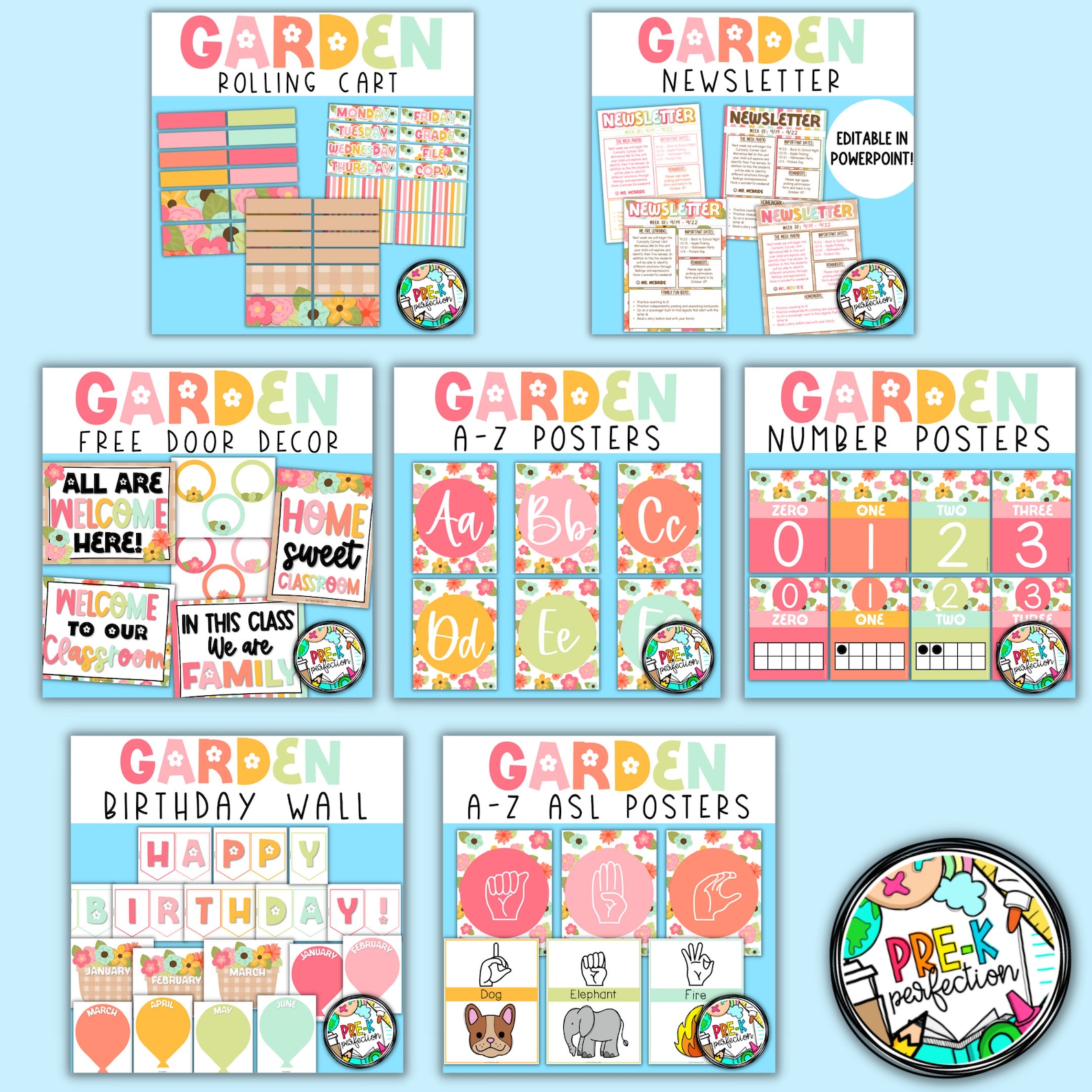 Garden Classroom Decor Bundle Flower Garden Decor Back to School Decor ...