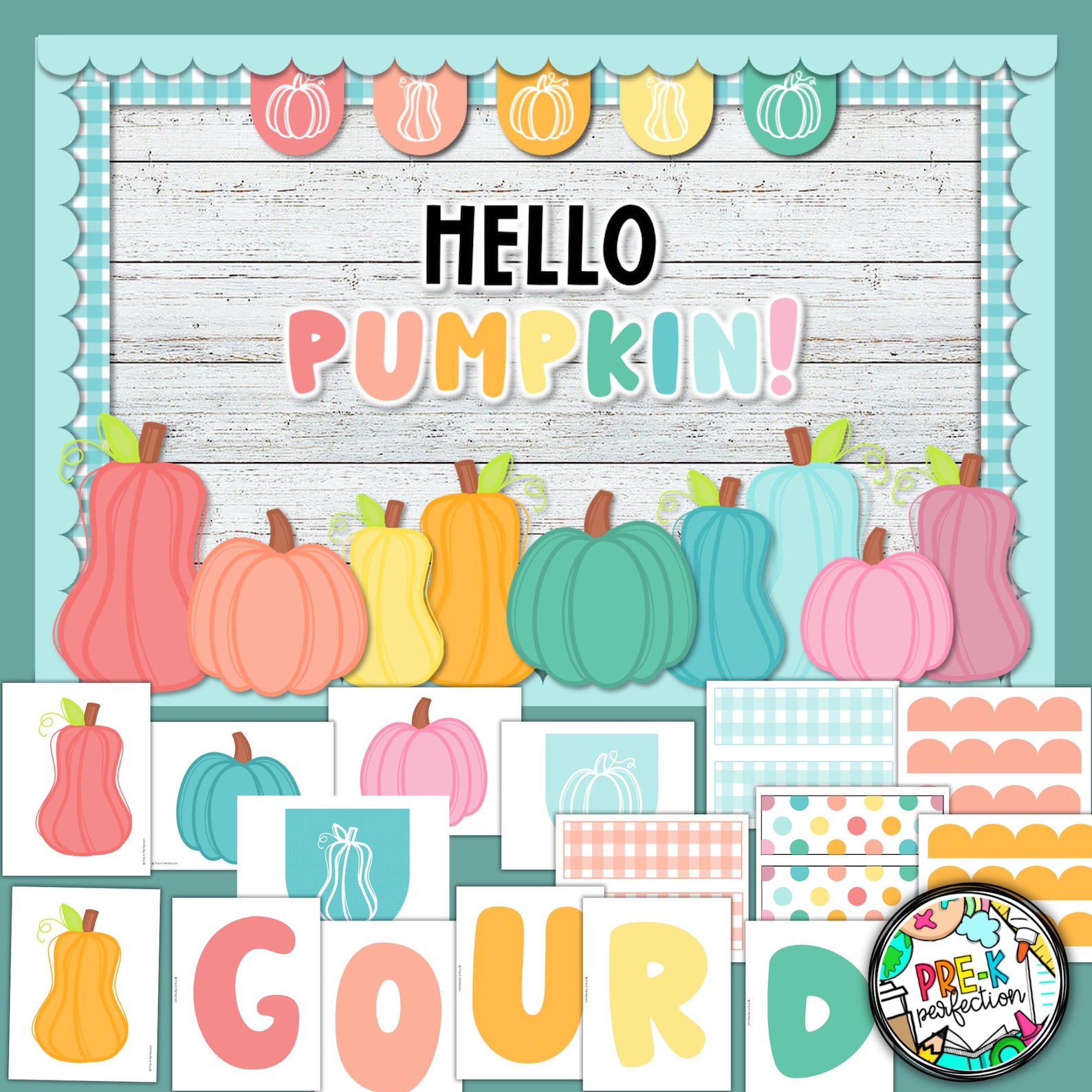 Pastel Rainbow Pumpkins Bulletin Board Decor (digital Download) - Etsy