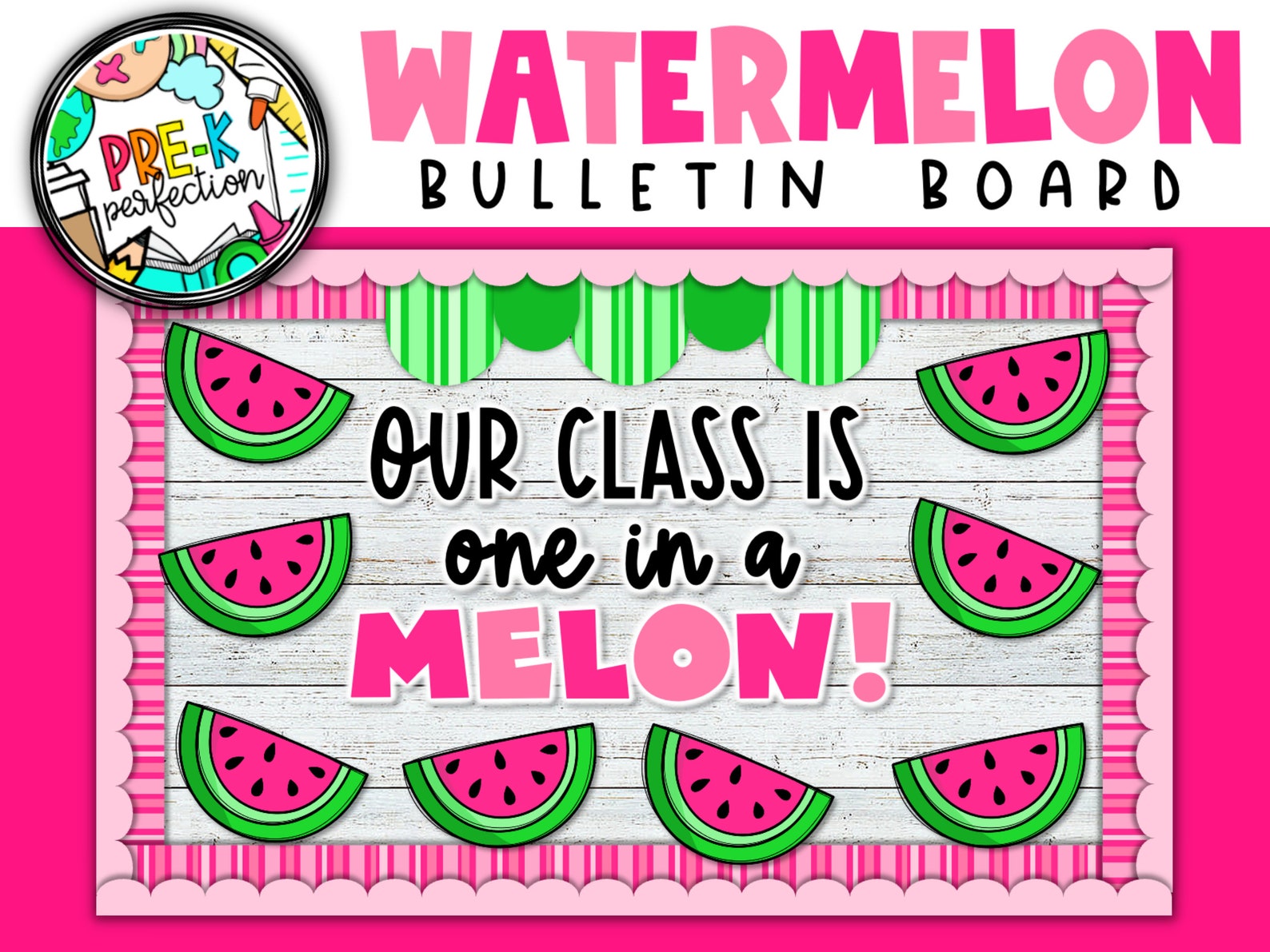 Watermelon Bulletin Board Summer Bulletin Decor Summer Bulletin Board ...