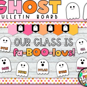 Pastel Halloween Ghost Bulletin Board Kit (digital Download) - Etsy