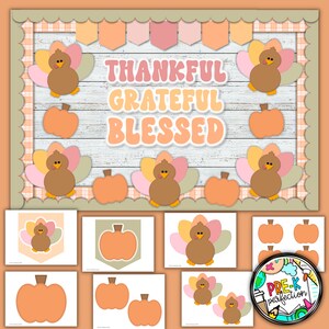 Retro Thanksgiving Bulletin Board | November Bulletin Board | Digital ...