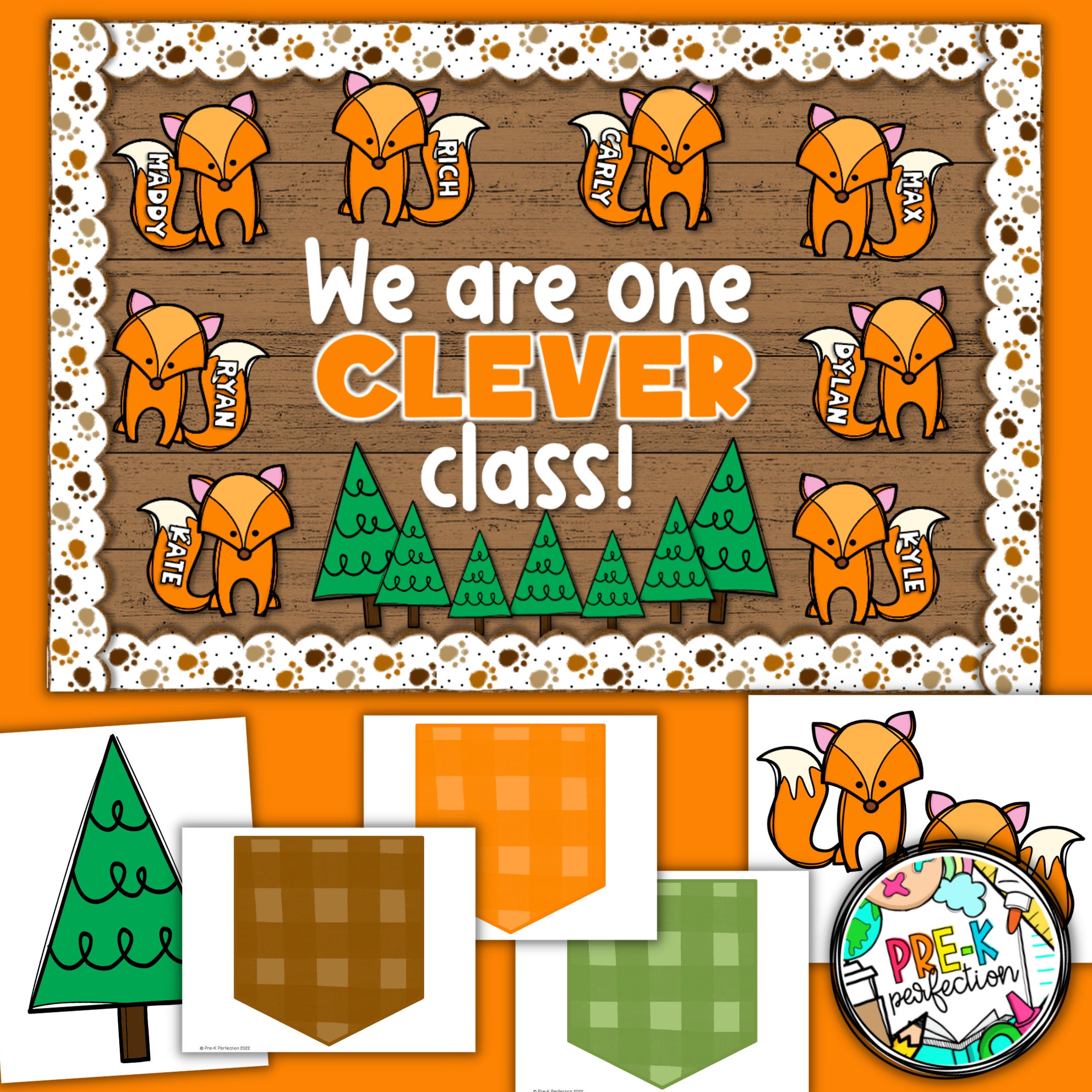 Forest Fox Classroom Bulletin Board Kit (digital Download) - Etsy