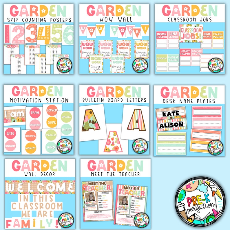 Garden Classroom Decor Bundle: Back to School (digital Download) - Etsy