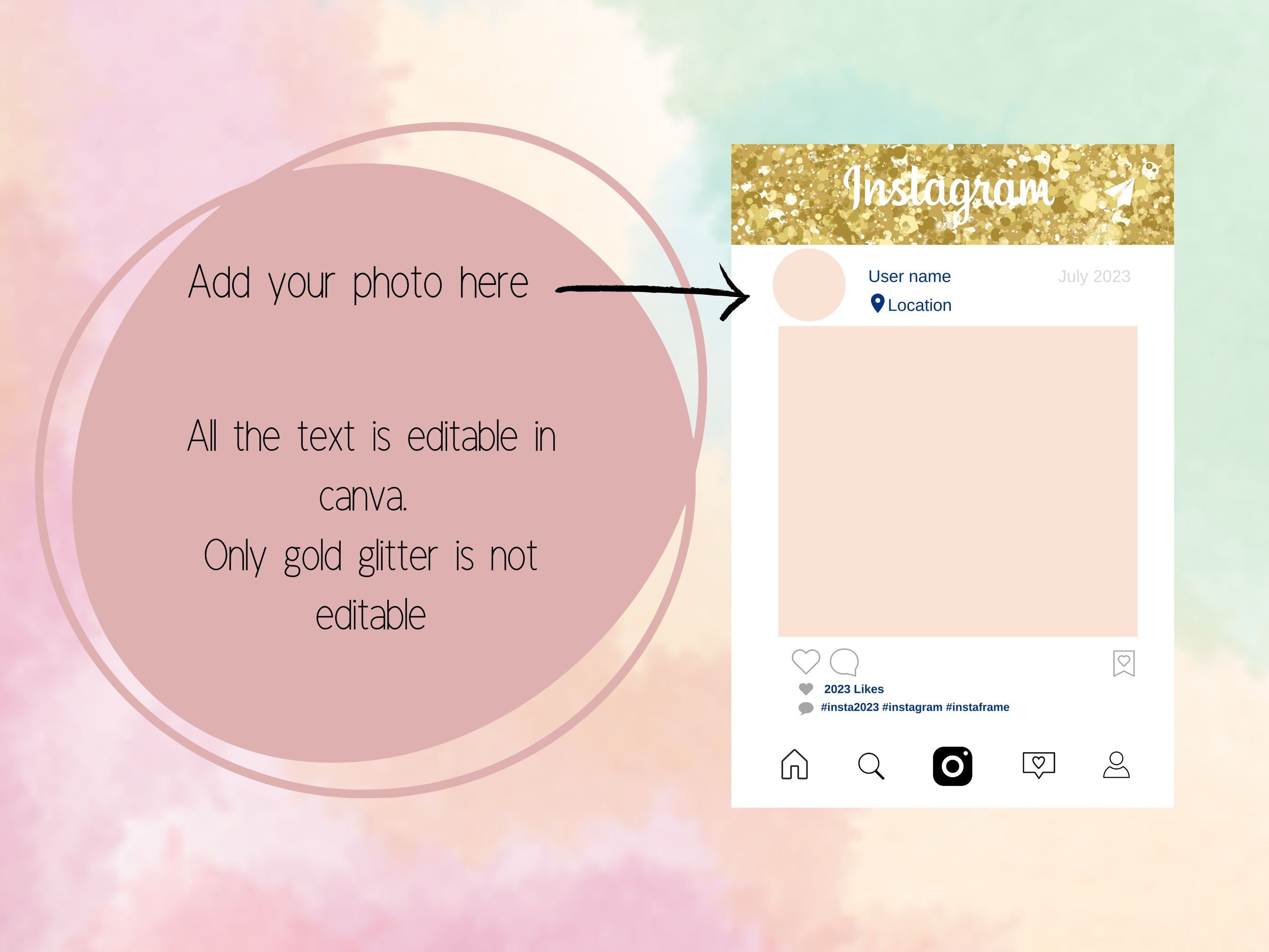 Instagram Frame, Instagram Prop, Photo Booth Prop, Wedding Frame, Party ...