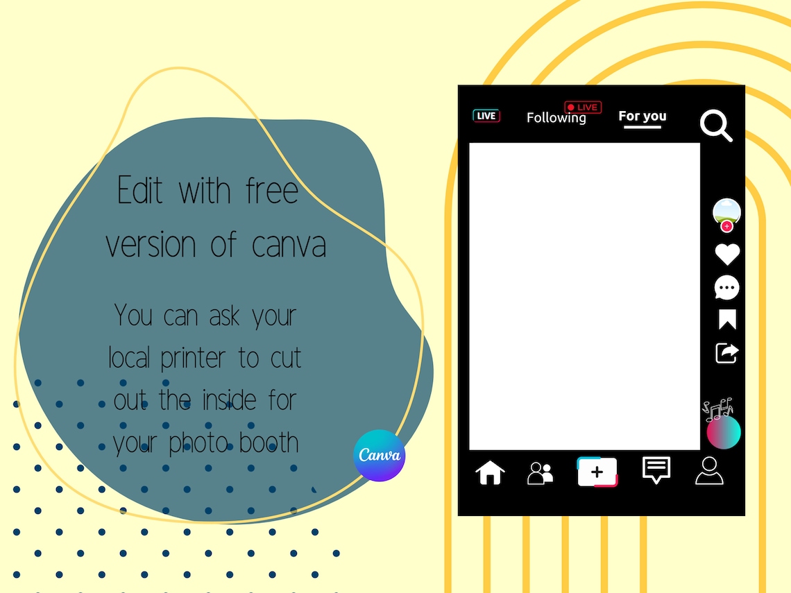 Tik Tok Photo Booth Frame, Tiktok Prop, Photo Booth Prop, Party Photo ...