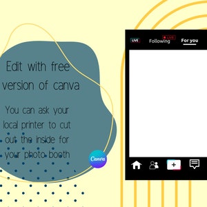 Tik Tok Photo Booth Frame, Tiktok Prop, Photo Booth Prop, Party Photo ...