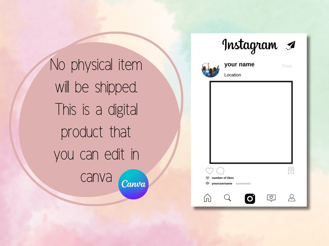 Instagram Frame, Instagram Prop, Photo Booth Prop, Wedding Frame, Party ...