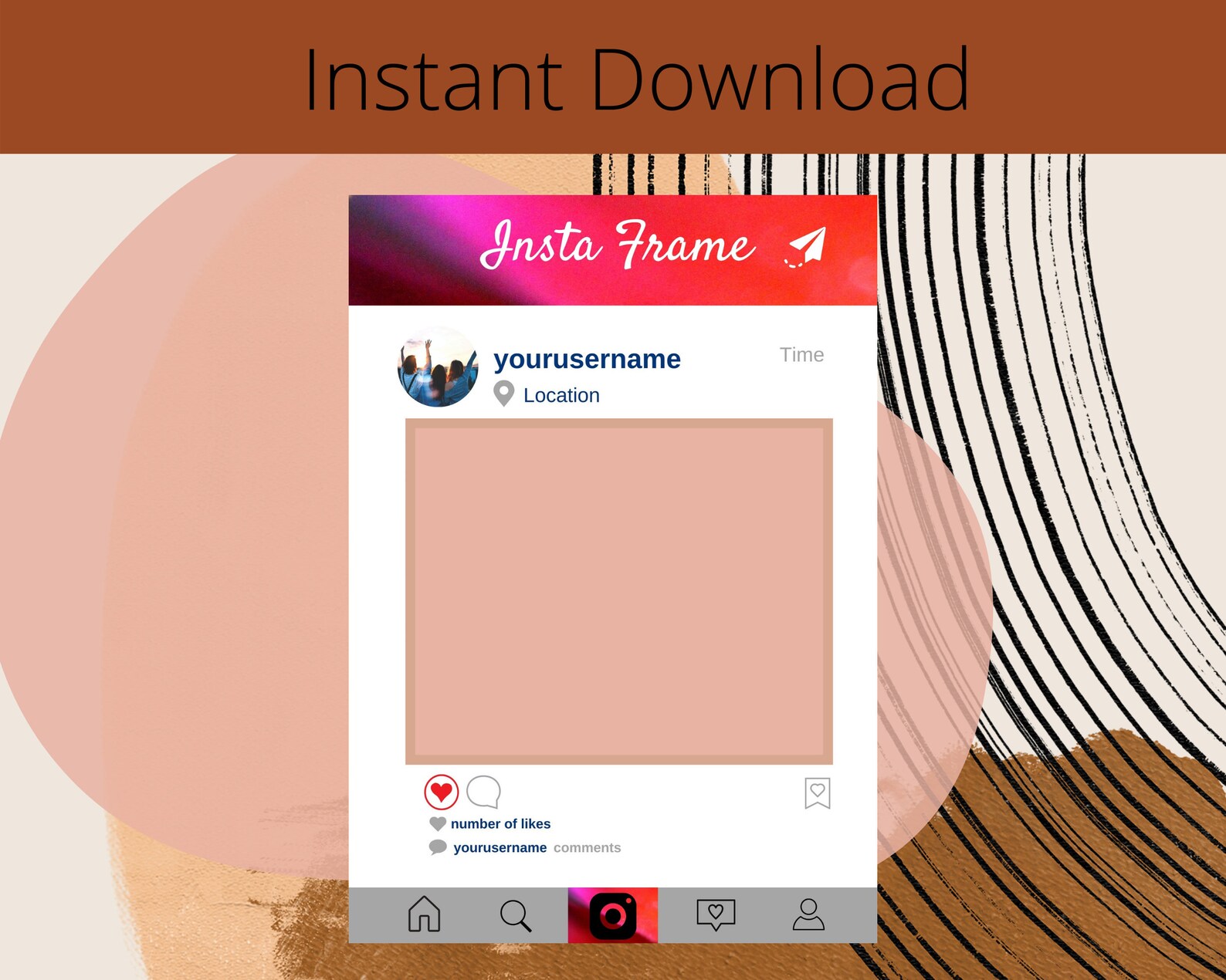 Instagram Frame, Instagram Prop, Photo Booth Prop, Wedding Frame, Party ...