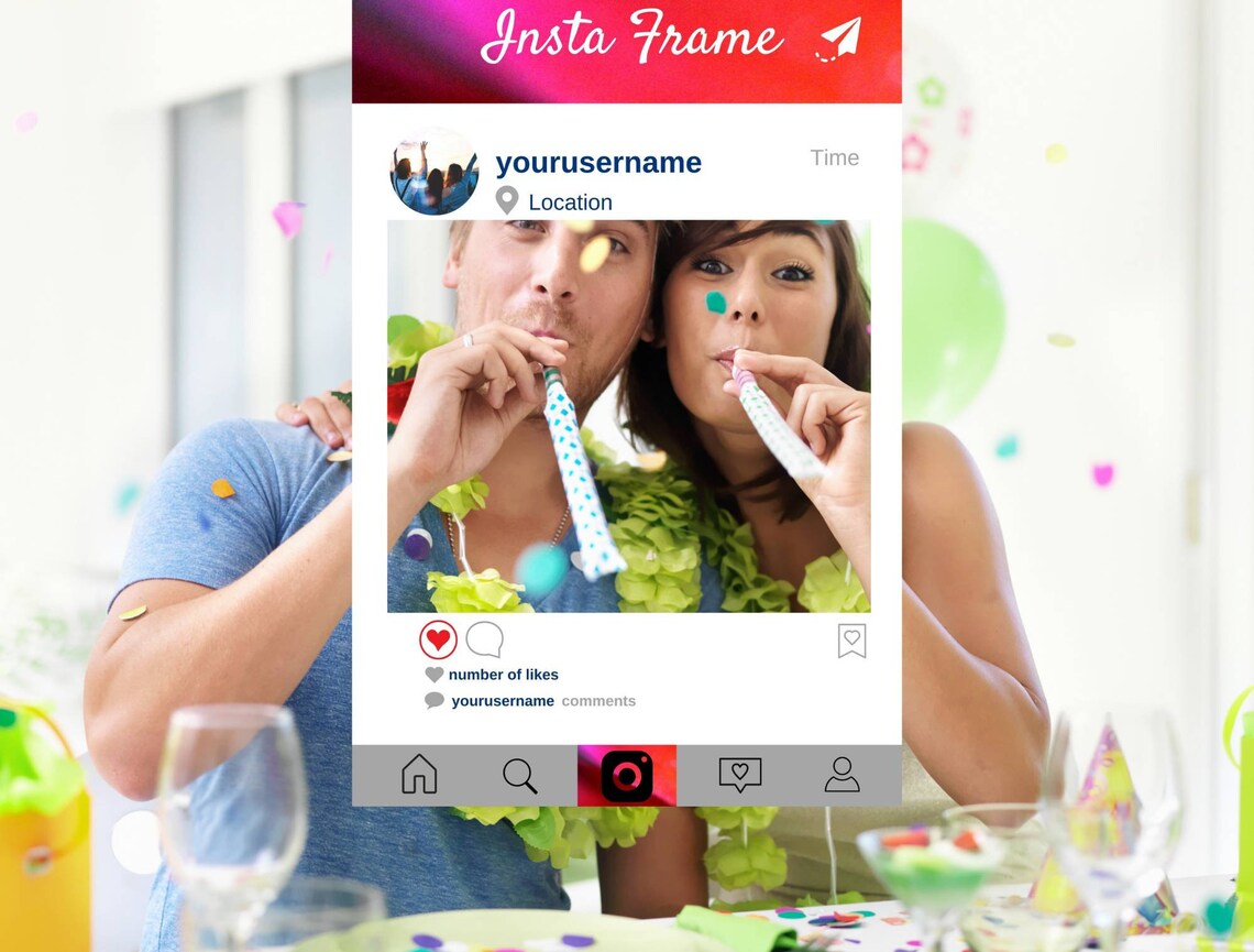 Instagram Frame, Instagram Prop, Photo Booth Prop, Wedding Frame, Party ...