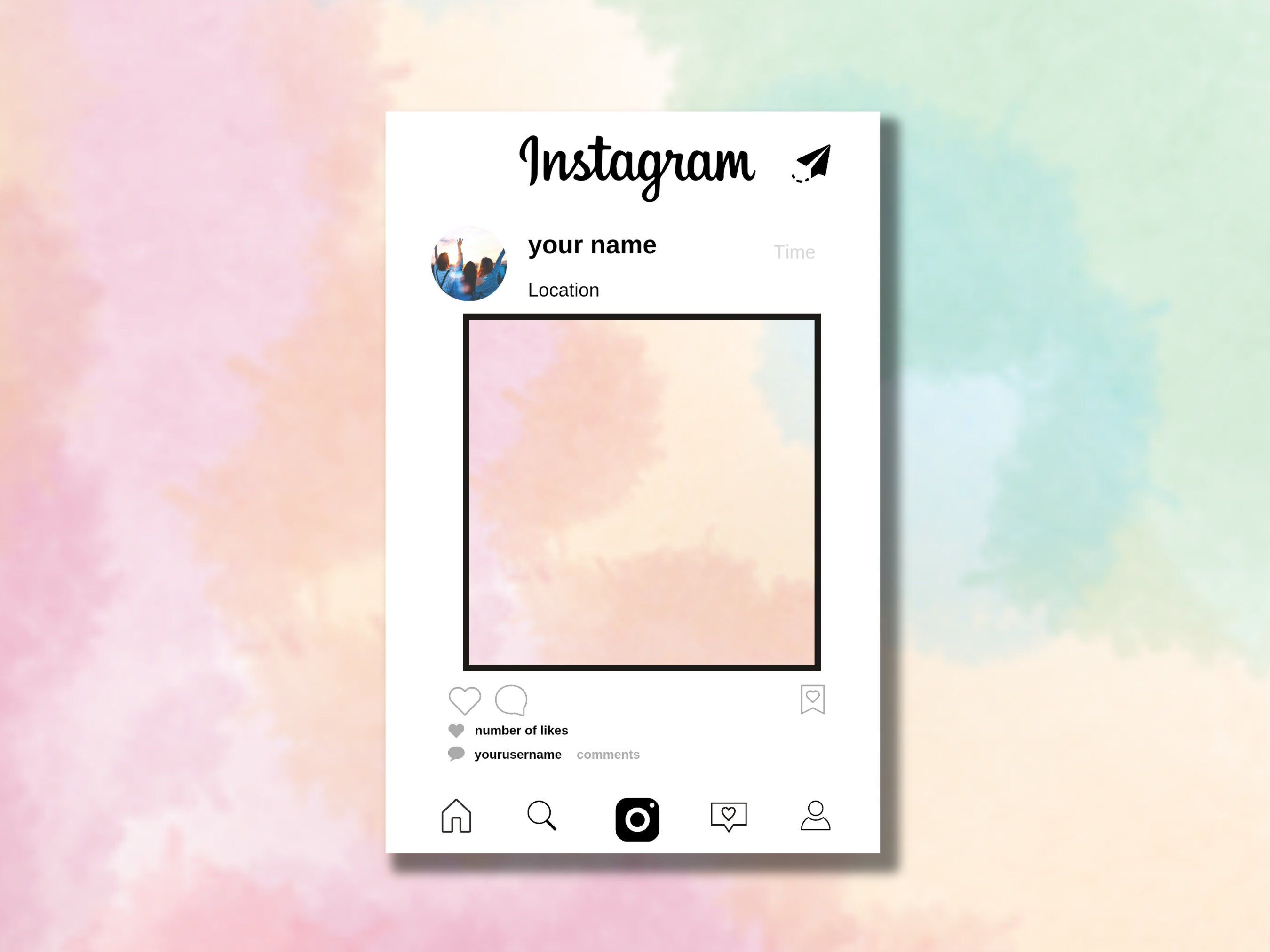Instagram Frame, Instagram Prop, Photo Booth Prop, Wedding Frame, Party ...