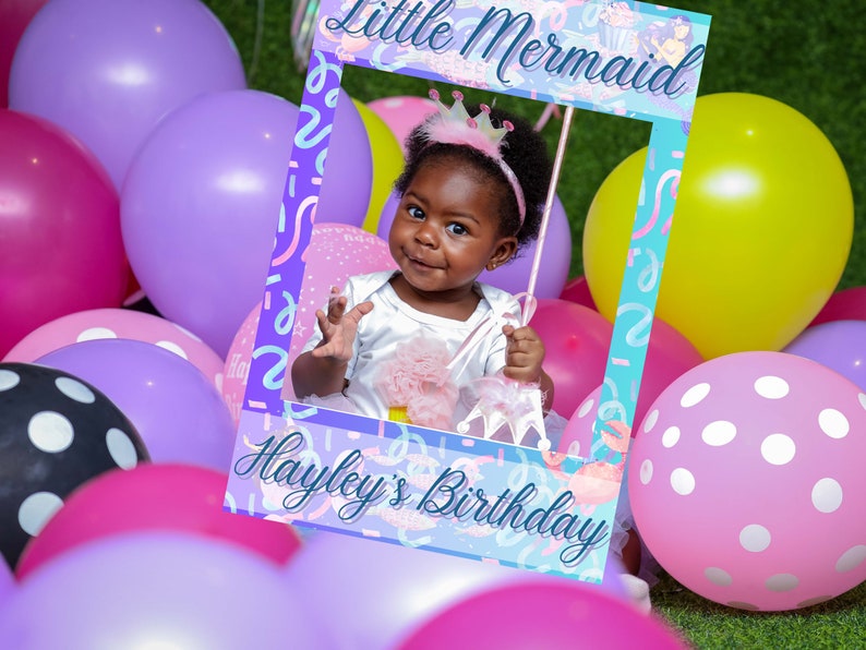Little Mermaid Birthday Party Frame Under the Sea Party - Etsy