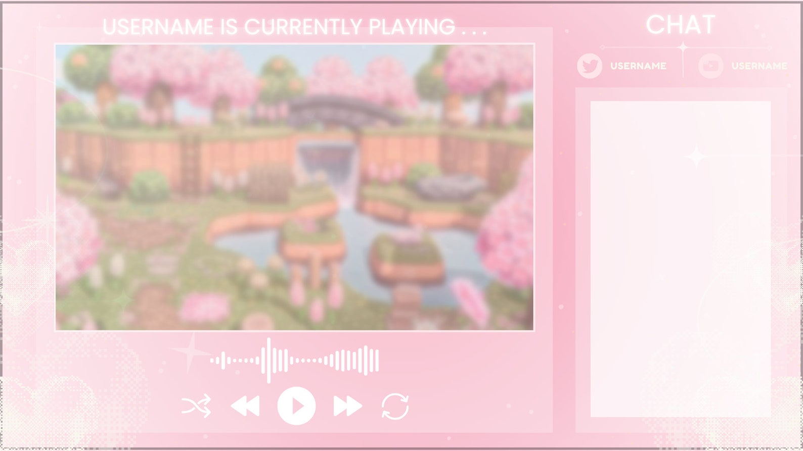 Aesthetic Vtuber Screen & Overlay Set - Etsy