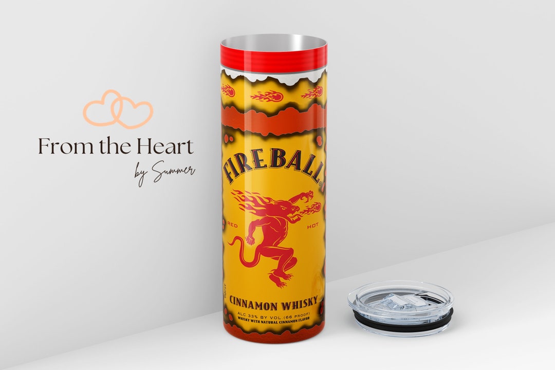 Fireball Personalised Stainless Steel Tumbler With Lid and Straw ...