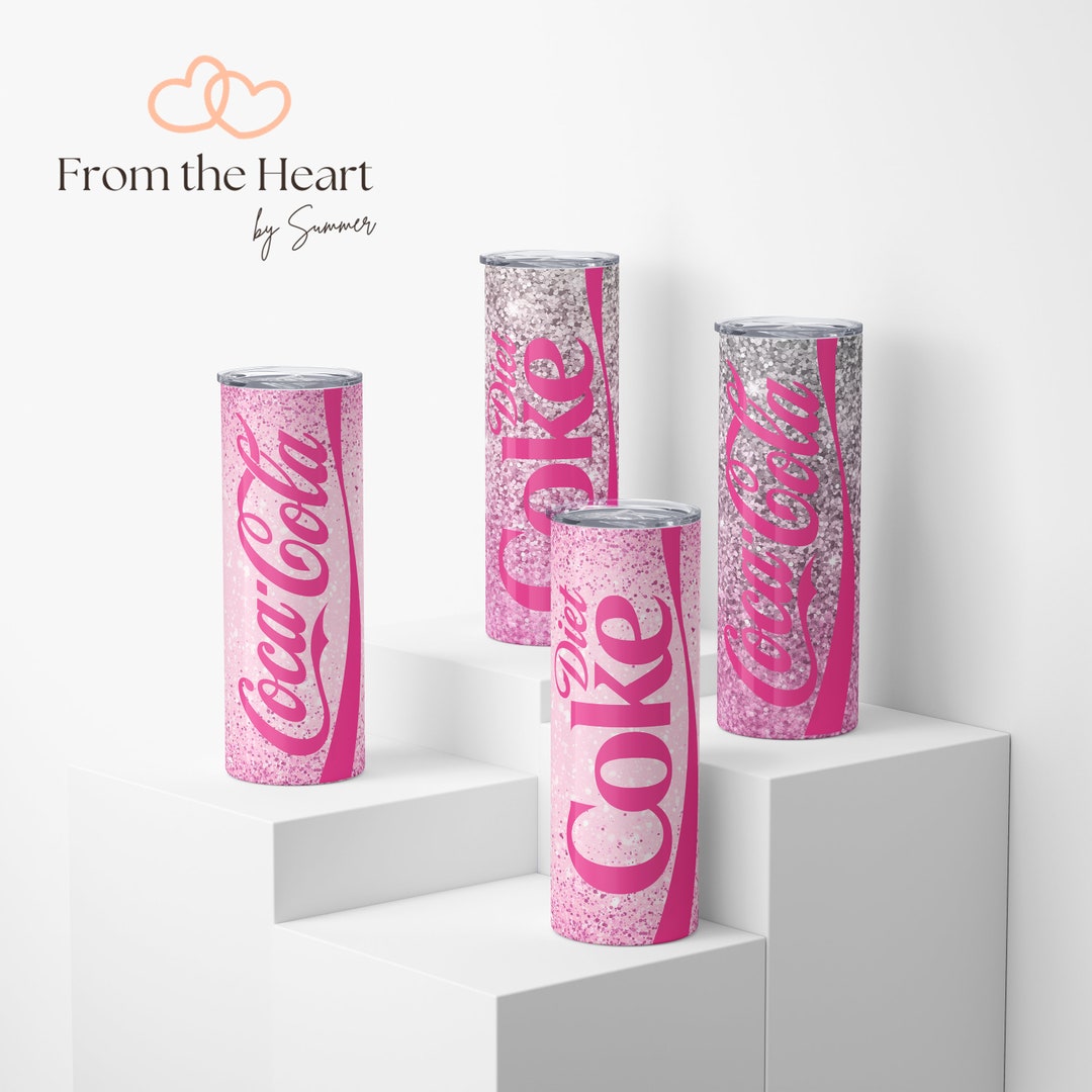 Pink Coke Personalised Stainless Steel Tumbler With Lid and Straw Swift ...