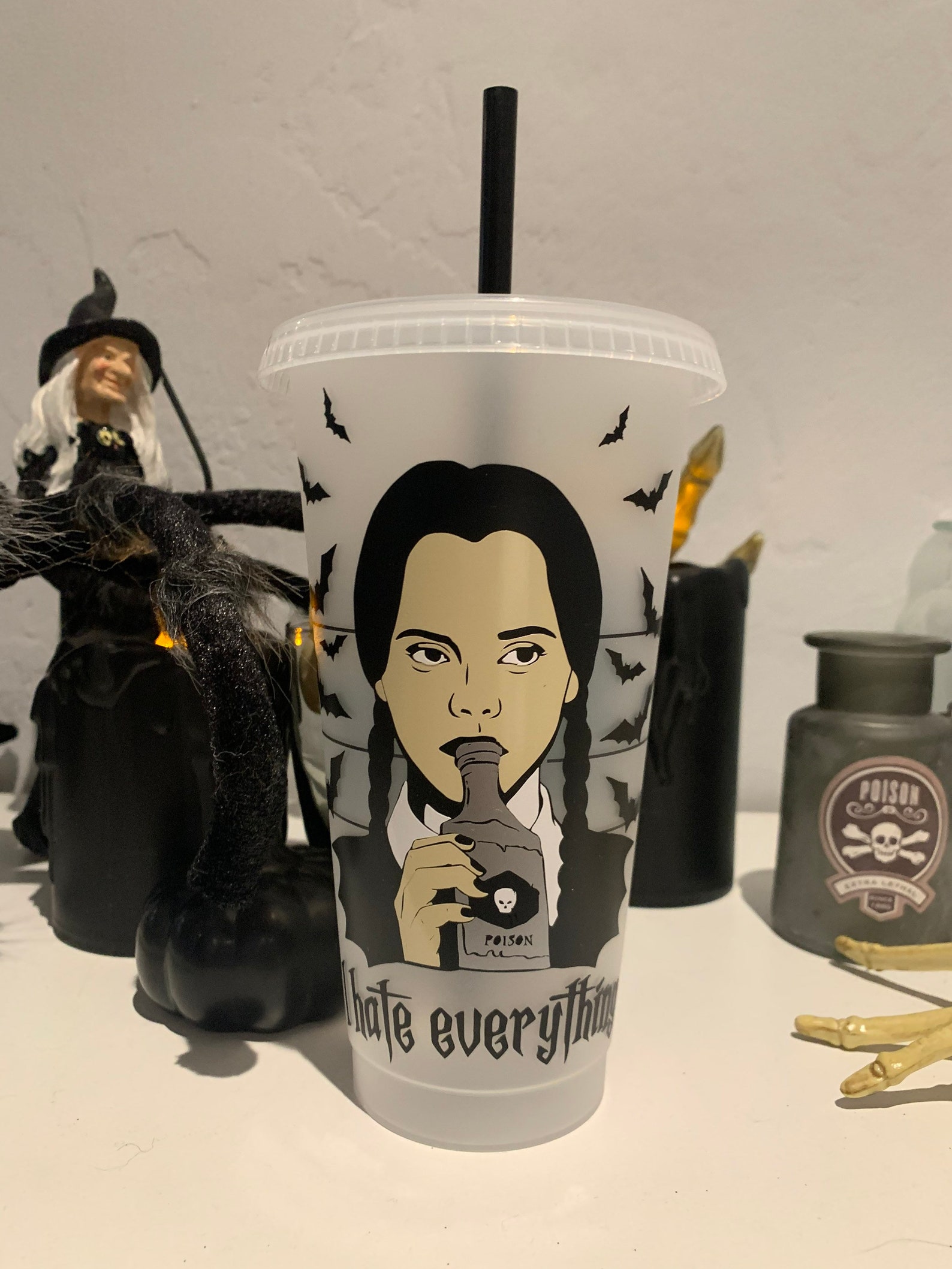 Wednesday Addams Starbucks Cold Cup Perfect Gift for - Etsy