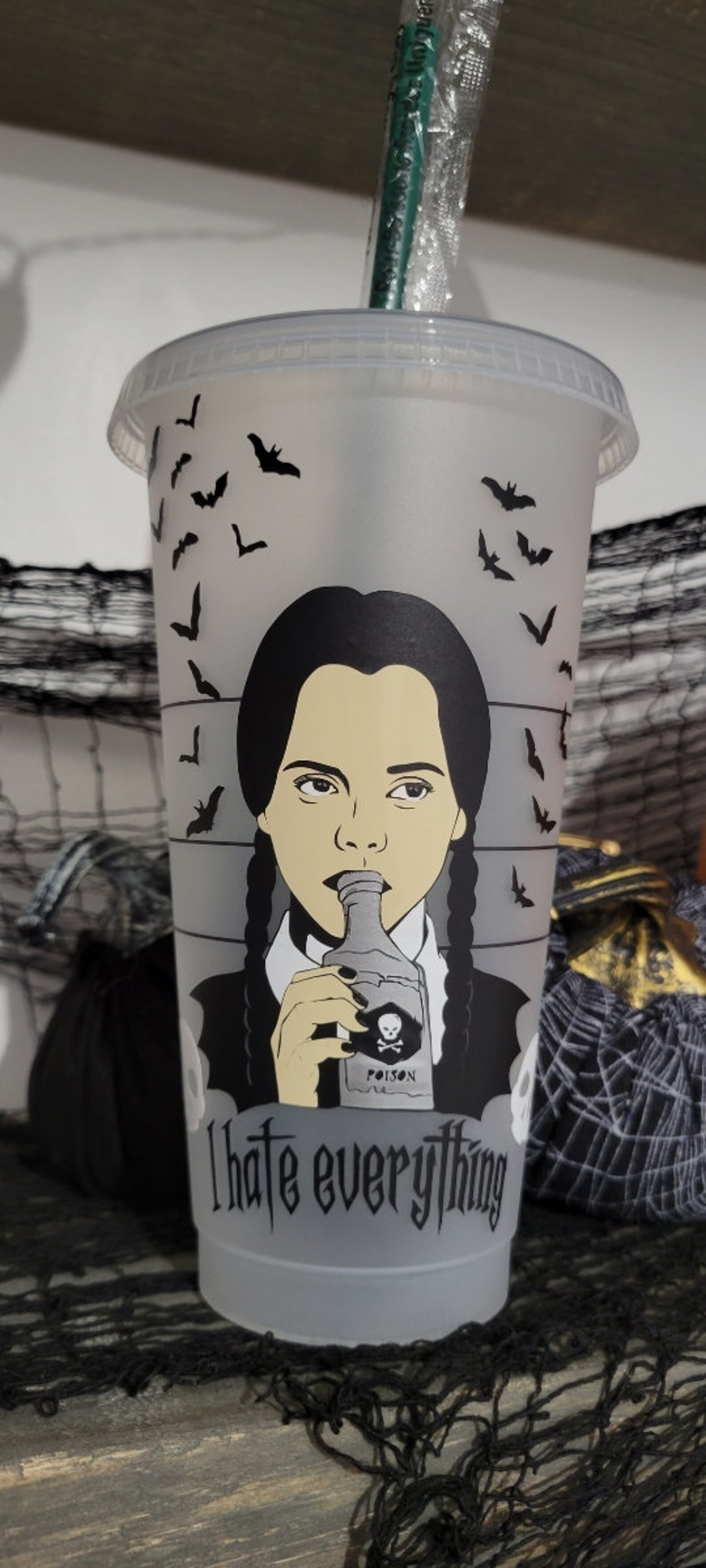 Wednesday Addams Starbucks Cold Cup Perfect Gift for - Etsy