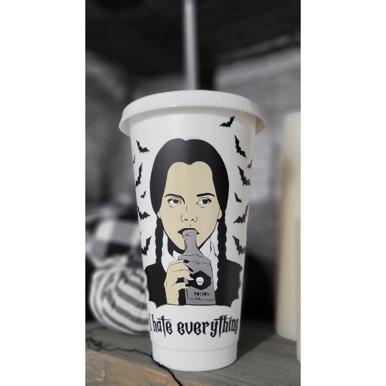 Wednesday Addams Starbucks Cold Cup Perfect Gift for - Etsy