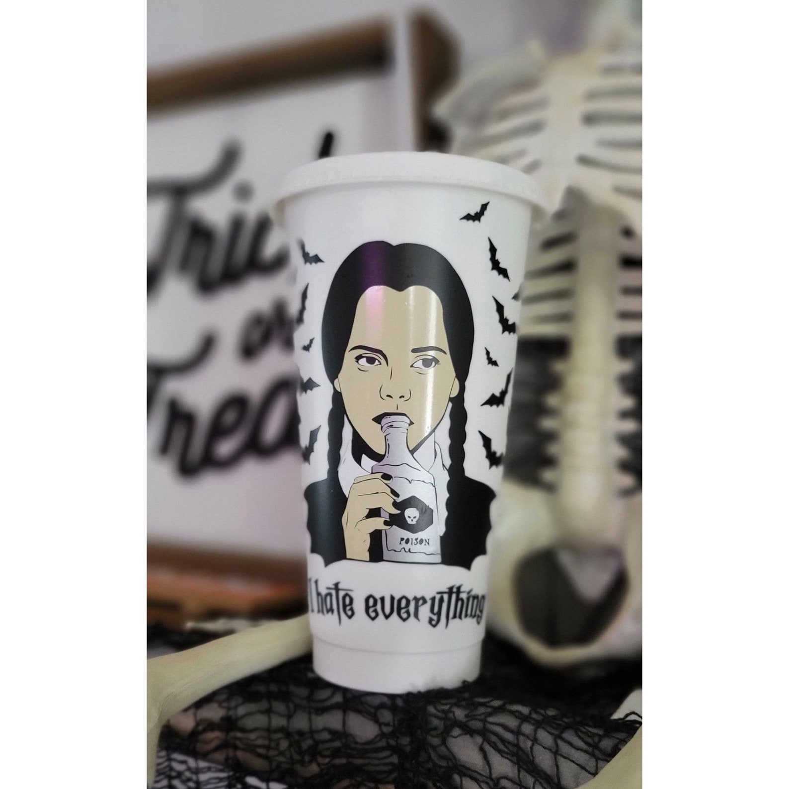 Wednesday Addams Starbucks Cold Cup Perfect Gift for - Etsy
