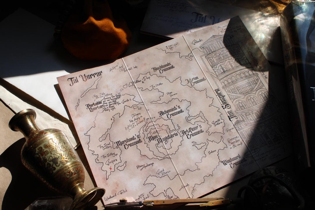 Map of Tal Verrar- Lies of Lock Lamora - Etsy