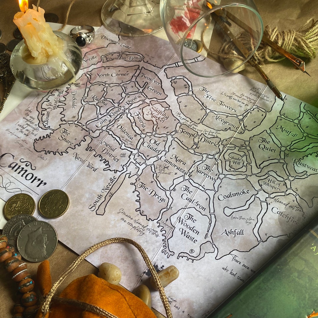 Map of Camorr- Lies of Lock Lamora - Etsy