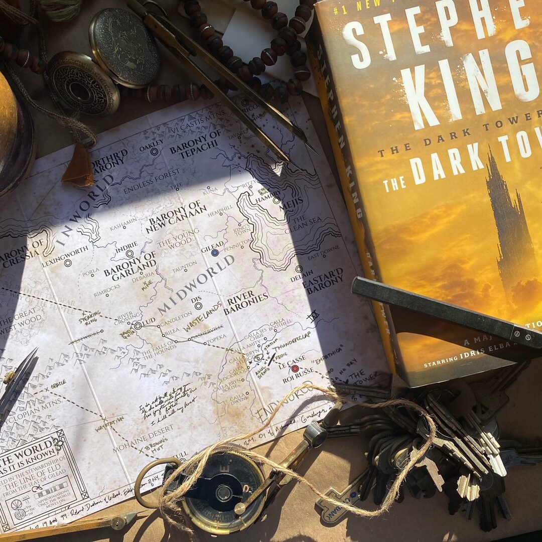 A Map of Midworld and the Path to the Dark Tower - Etsy