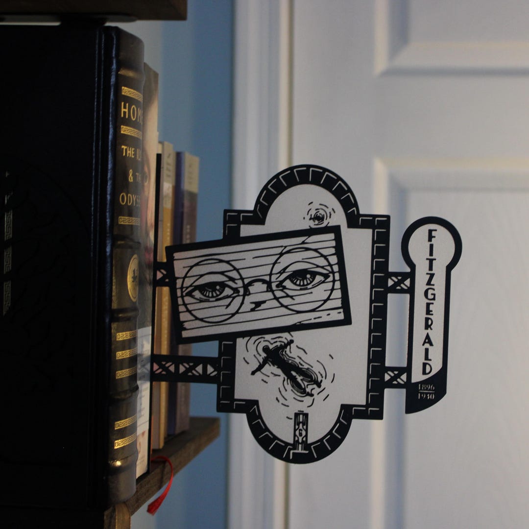 F. Scott Fitzgerald Bookshelf Tab: 3D Printed Book Divider - Etsy