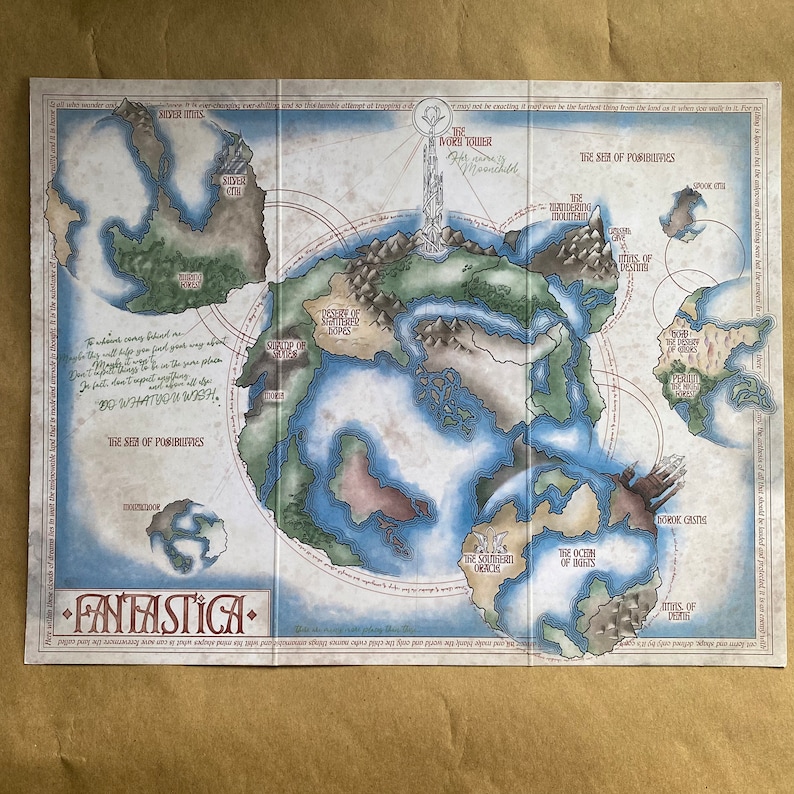 A Map of Fantastica fantasia From the Neverending Story by - Etsy Canada