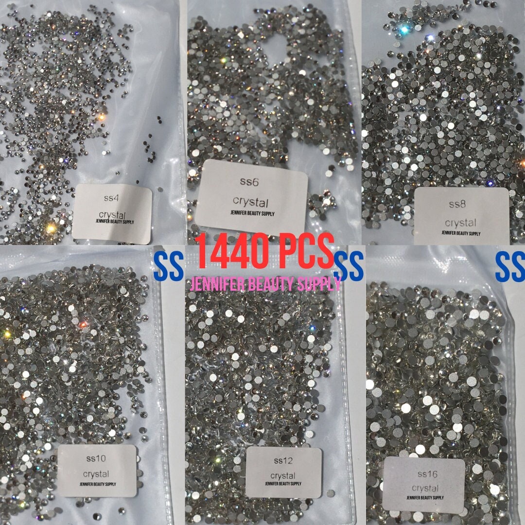 Crystal Clear-glass Rhinestones-non-hot Fix-ss4, SS6,SS8, SS10,SS12 ...