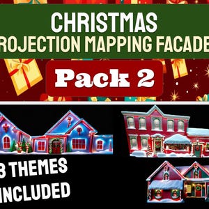 Christmas Projection Mapping Facade Pack! - PACK 2 - Three Themes ...
