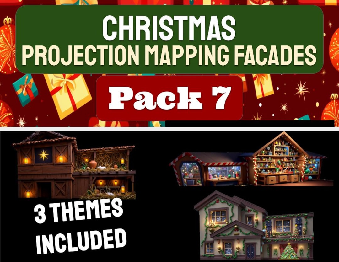 Christmas Projection Mapping Facade Pack! - PACK 7 - Three Themes ...