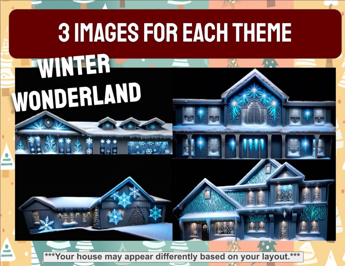 Christmas Projection Mapping Facade Pack! - PACK 5 - Three Themes ...