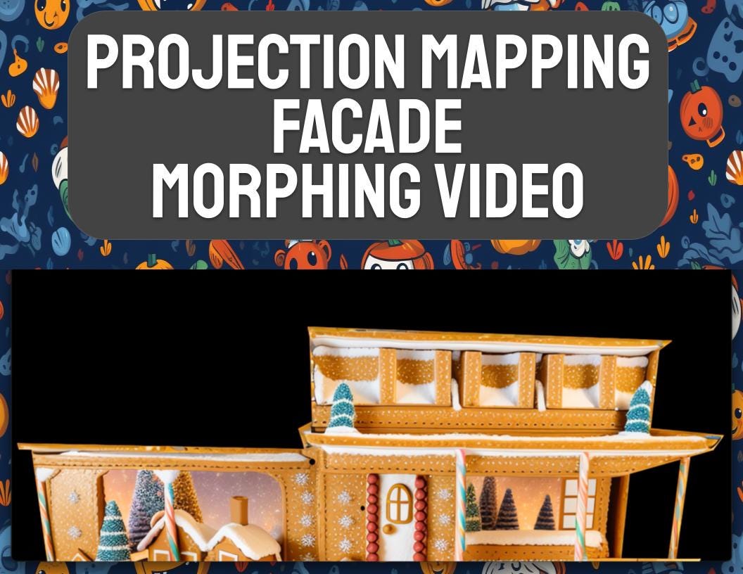 Projection Mapping Facades to Morph Video! - A Morphing Video Created for Your House! - Etsy