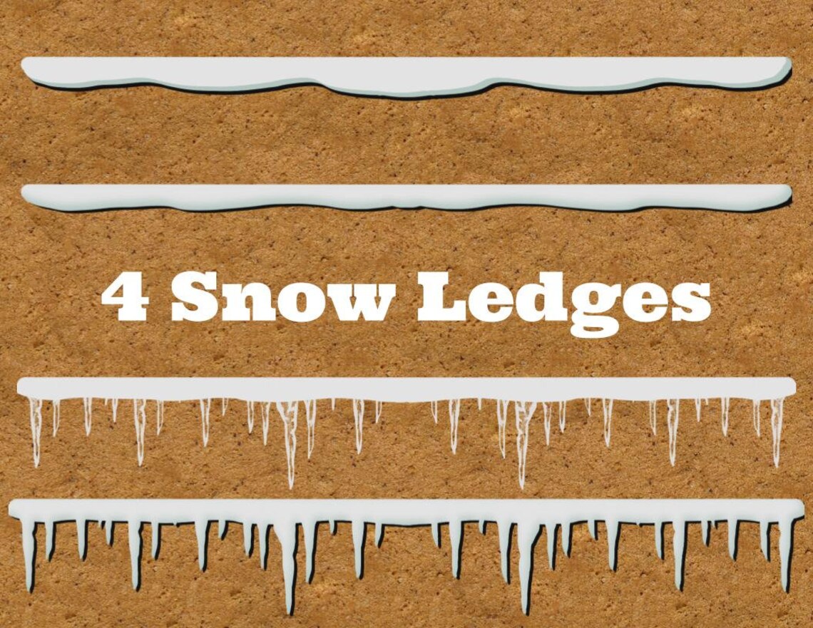 Digital Gingerbread House Icing Pack 54 Transparent Pngs - Etsy