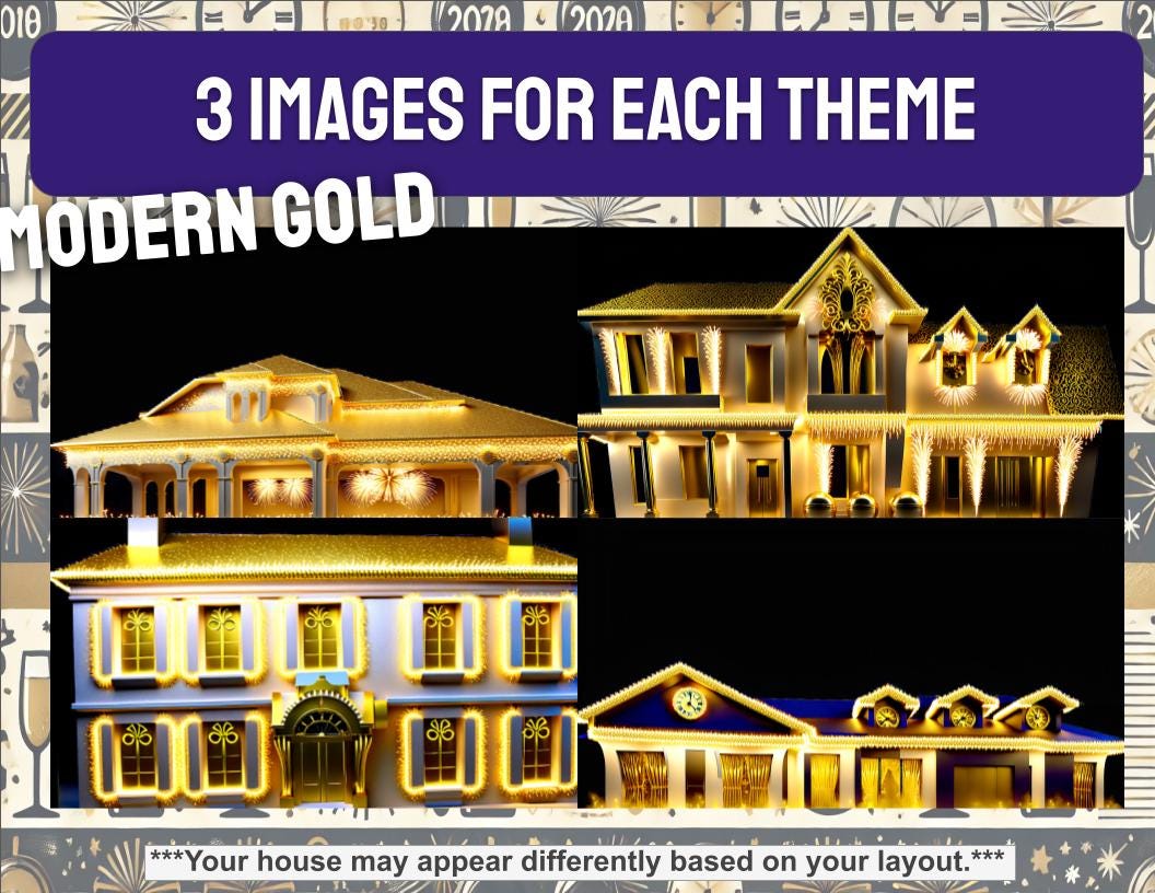 New Year's Eve Projection Mapping Facade Pack – 3 Themes (digital ...