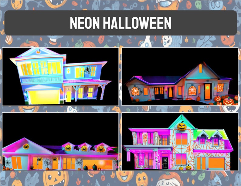 Halloween Projection Mapping Facade Pack! - PACK 4 - Four Themes ...