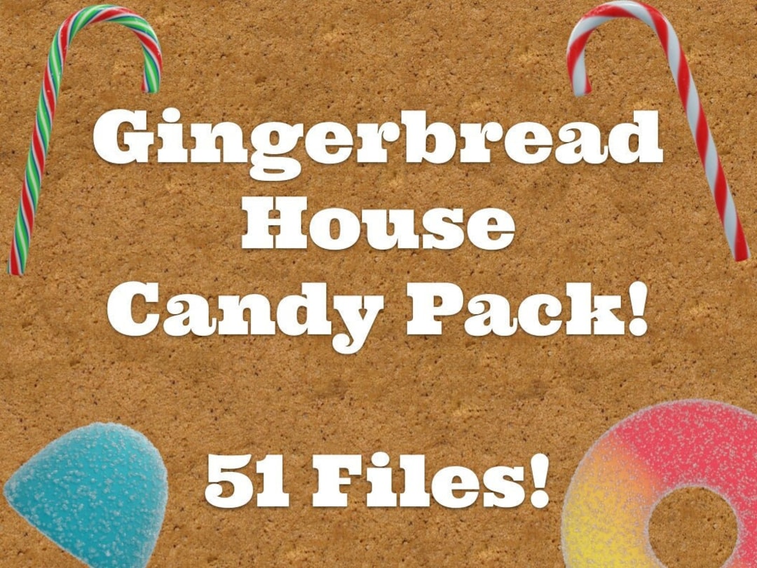 Digital Gingerbread House Candy Pack - Transparent Pngs and Animated ...