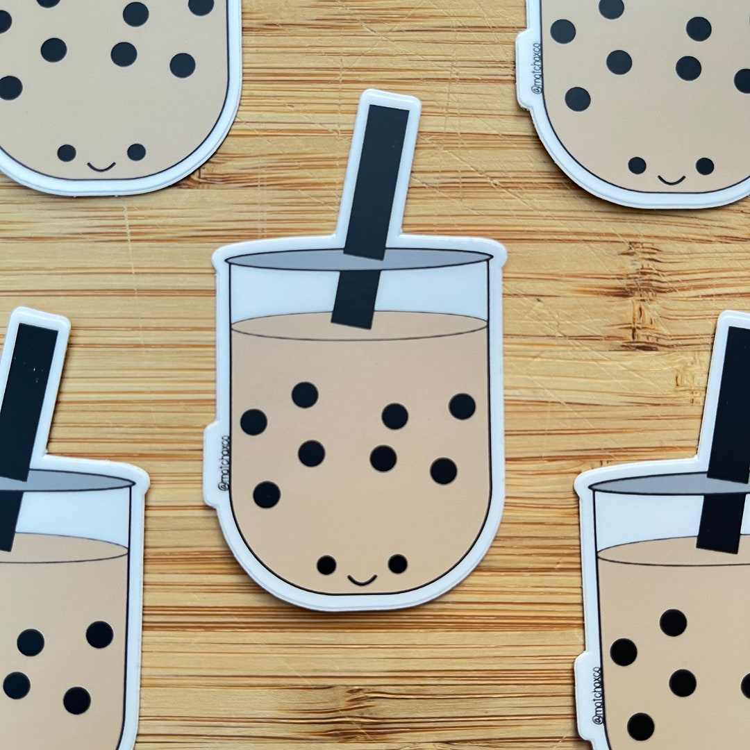 Chubby Boba Milk Tea Sticker - Etsy