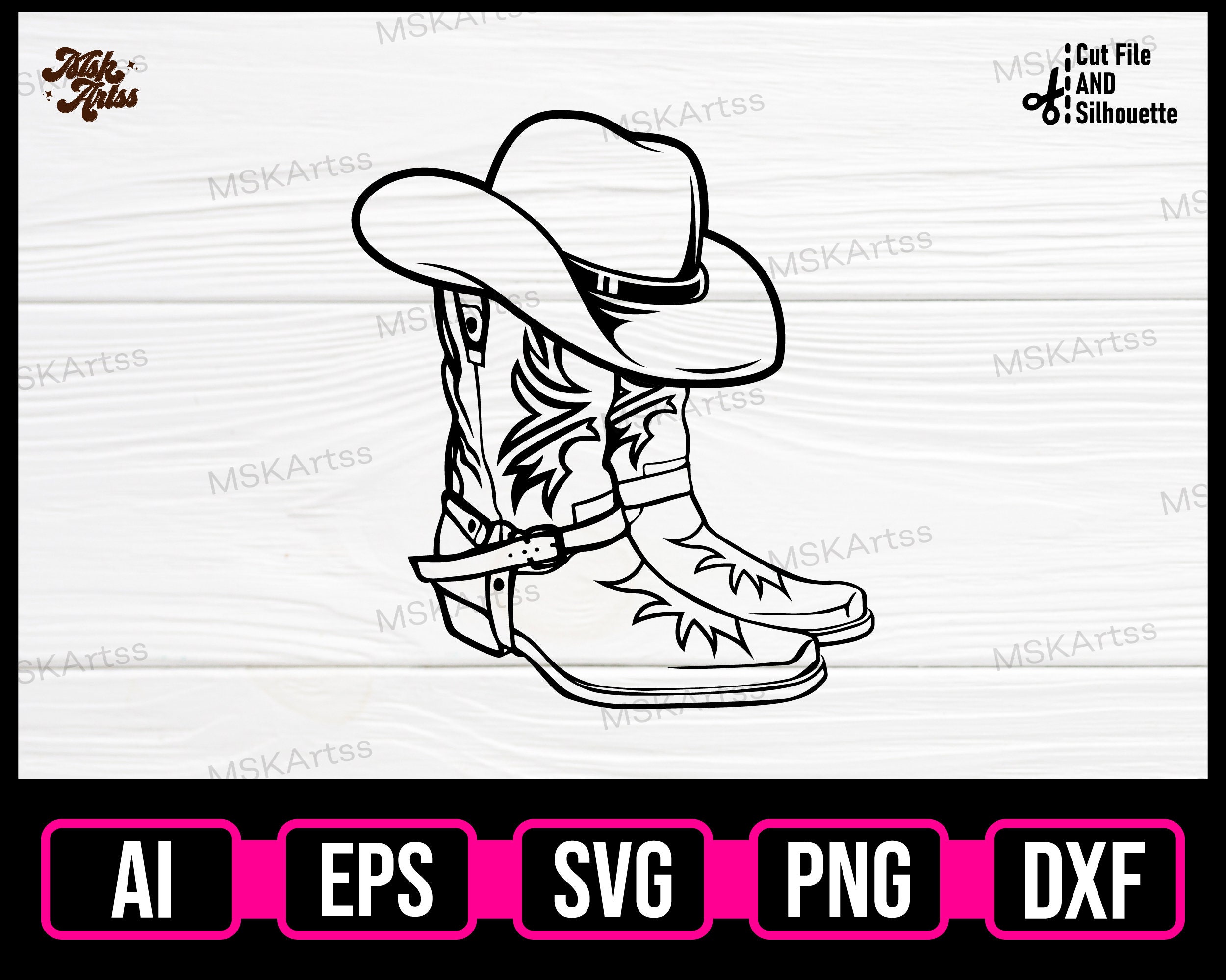 Cowboy Boots Svg, Cowgirl Boots Svg, Western Boots Svg, Wild West Svg ...