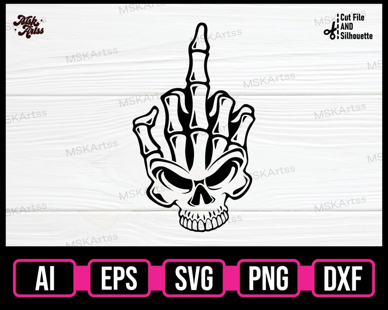 Middle Finger Skeleton Hand Svg, Middle Finger Png, Skeleton Svg, Skeleton Hand, Instant ...