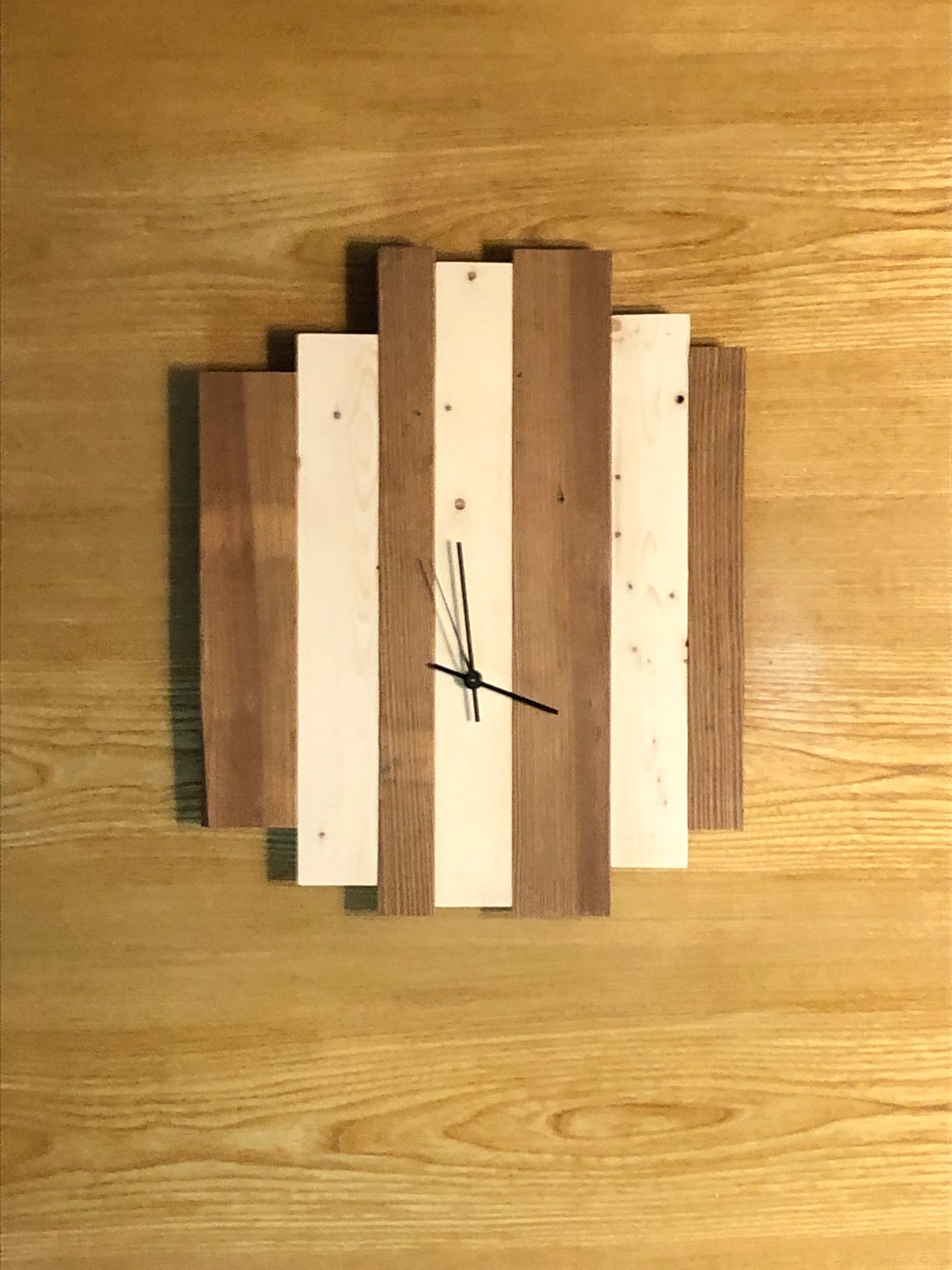 Barnwood Clock With Custom Laser Engraving - Etsy
